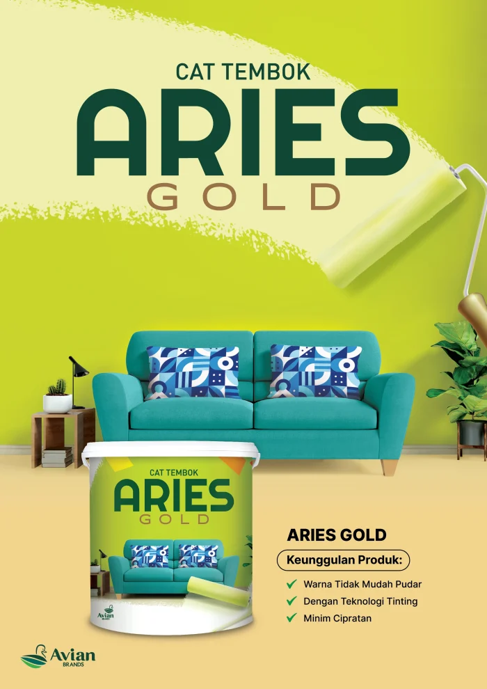 Jual Cat Tembok Aries Gold | Pekanbaru Riau & Sumatera Barat